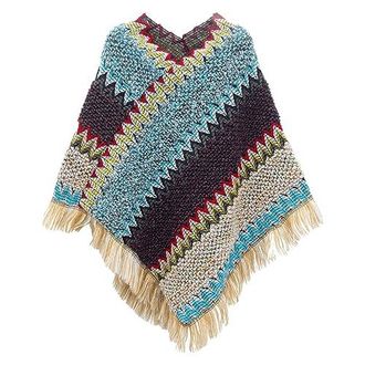 Generic Poncho Femme Hiver Chaud Chale Femme Hiver Chaud Cape Femme Pour la ville &Eacute;charpe Longue Ample Style Ethnique