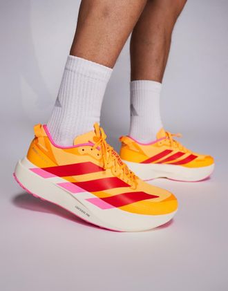 adidas Exclusivit&eacute; ASOS - adidas Running - Adizero EVO SL ATR - Baskets - Rouge/orange/rose