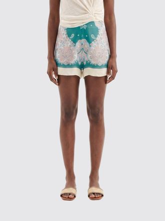 Pinko Short en satin &agrave; imprim&eacute; ethnique