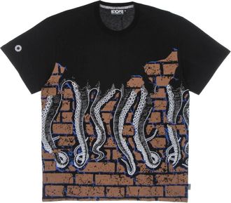 Octopus Schwarzes Octopus Logo Tee - - Tops - Herren - Mehrfarbig - L