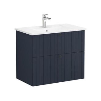 Vitra Badmöbel mit Waschbecken Root 80x67x46 cm blau matt (ROOTG80BINTS)