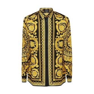 Versace Schwarze Hemden Kollektion - - Shirts - Herren - Mehrfarbig - 4XL