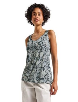Street One 3227245 Haut Aspect Soie avec noeud, Arona Blue, 44 Femmes