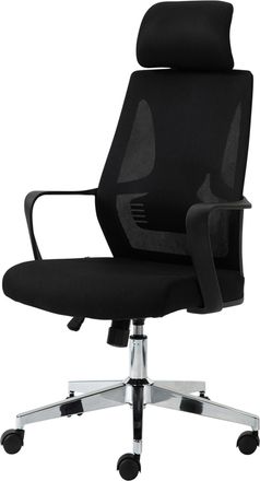 Clp B&uuml;rostuhl ergonomisch, Schreibtischstuhl Alton ergonomisch atmungsaktiv mit Kopf- und Lordosenst&uuml;tze, Drehstuhl bis 135 kg belastbar, Farbe:schwarz