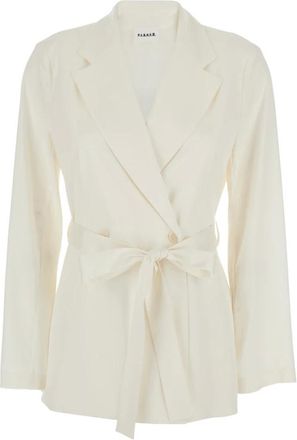 P.A.R.O.S.H. P.a.r.o.s.h., Femme, Vestes, Blanc, Taille: 40 FR Veste Crois&eacute;e