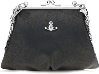 Vivienne Westwood Womens Granny Frame Handbag Black Polyurethane Wallets & Purses