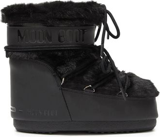 Moon Boot Icon Low Black Faux-fur Boots