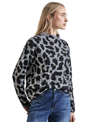 Street One Damen A303051 Jaquard Pullover,Mehrfarbig, 42