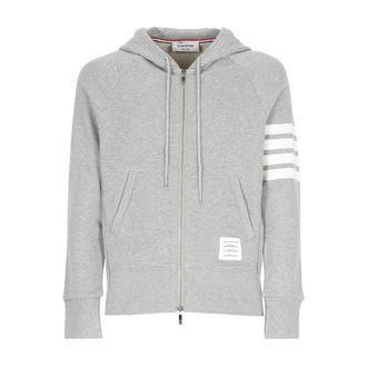 Thom Browne 4-Bar Zip Hoodie - - Sweatshirts & Hoodies - Herren - Grau - S