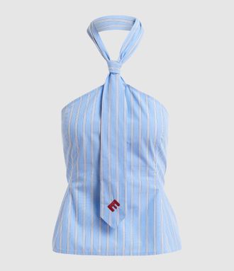 Essentiel Blouse Jopje Blanc Bleu Clair