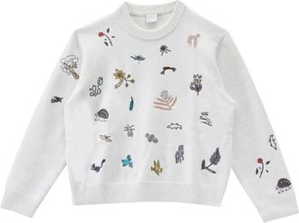 Paul Smith Femme, Pulls, Blanc, Taille: 42 FR Pull Brod&eacute; Petites B&ecirc;tes