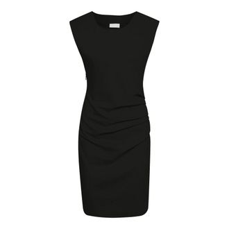 Kaffe India Round-Neck Kleid - - Dresses - Damen - Schwarzk - S