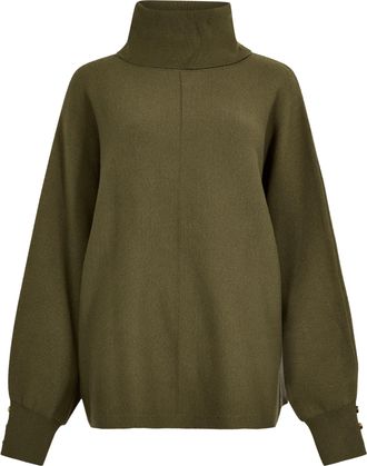Apricot Roll Neck Oversized Batwing Jumper