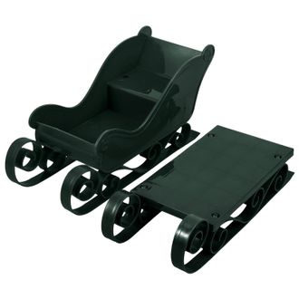 NUOBESTY 2 St&uuml;ck Kleiner Weihnachtsschlitten aus Kunststoff in Gr&uuml;n Kompakte Tischdeko f&uuml;r Weihnachten Skibrett und Schlitten f&uuml;r Festliche Wohnatmosph&auml;re