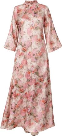 Max Mara Femme, Robes, Rose, Taille: 42 FR Robe Maxi Florale en Soie