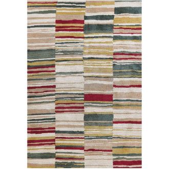 Beliani Beliani - Teppich Bunt 140 x 200 cm Kurzflor mit Geometrisches Muster Getuftet Rechteckig Modern