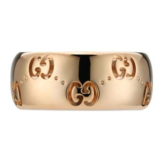 Gucci Icon 18k GG Wide Ring - - Accessories - Damen - Gelb - 52 MM