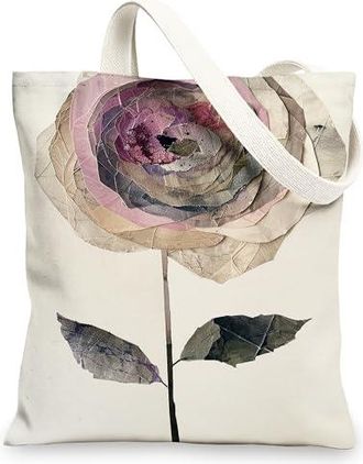 Generic Sacs fourre-tout en toile artistique, sacs à provisions réutilisables, légers et lavables avec bandoulière, pêche, 13x15 Inch