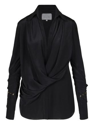 Johanna Ortiz Drapierte Iconic Bluse - Schwarz