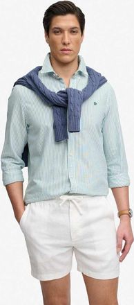 Superdry Leinen-Shorts in optischem-Wei&szlig;