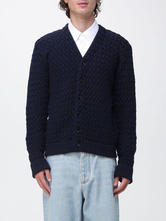 Bottega Veneta Woll-Cardigan mit Intrecciato-Muster und V-Ausschnitt