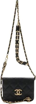 Chanel Sac ceinture mini en cuir caviar Pre-owned - Femme - Pre-owned - Noir - Taille: ONE Size