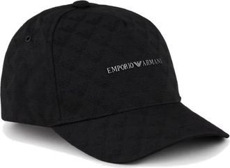 Emporio Armani Homme, Accessoires, Noir, Taille: ONE Size All-over Eagle Jacquard Baseball Cap
