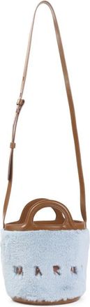Marni Beuteltaschen - Tropicalia Bucket Handbag In Light Blue Faux Fur - Gr. unisize - in Blau - für Damen