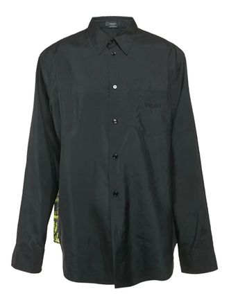 Versace chemise Médusa en résille - Noir