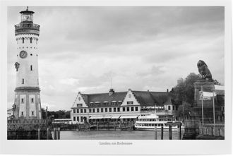 artboxONE Poster 90x60 cm Städte Lindau am Bodensee hochwertiger Design Kunstdruck - Bild Lindau Bavaria Bayern