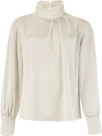 D.exterior Femme, Blouses et Chemises, Blanc, Taille: 44 FR Camicia Manica Lunga In Poliestere