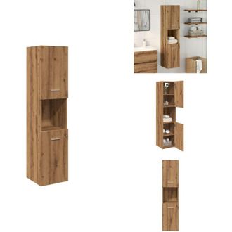 vidaXL Bad-H&auml;ngeschrank Artisan-Eiche 30x30x130 cm Holzwerkstoff - Bad-H&auml;ngeschrank - Bad-H&auml;ngeschr&auml;nke - Badschrank - Badezimmerschrank