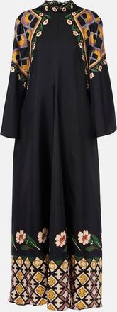 La DoubleJ Bedrucktes Maxikleid Magnifico aus Seiden-Twill