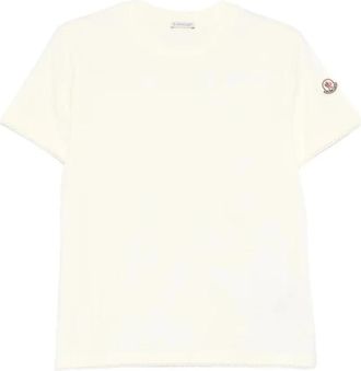 Moncler Femme, Tops, Blanc, Taille: 40 FR SS T-Shirt