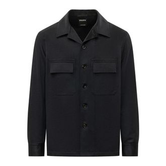 Ermenegildo Zegna Homme, Vestes, Noir, Taille: XL Alba Cashmere Overshirt