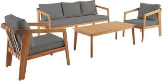 Sweeek Gartenm&ouml;belset 5 Pl&auml;tze aus Akazienholz