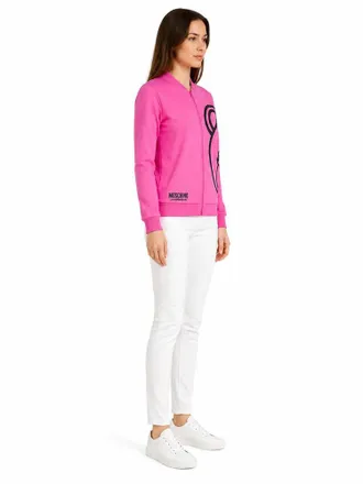 Moschino Womens Sweatshirt Pink Apparel - Knitwear-Sweatshirts