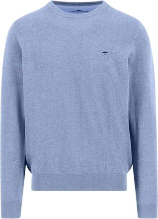 Fynch-Hatton Klassischer Rundhals-Pullover - - Knitwear - Herren - Blau - L