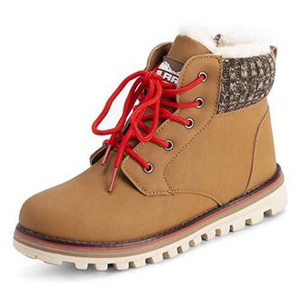 Polar Femmes Mousse A M&eacute;moire Motarde Carde Bottes De Neige Fausse Fourrure Doubl&eacute;e Cousue Caoutchouc Semelle Thermique des Chaussures - Tan - UK10/EU43 - Y