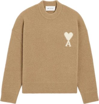 Ami Homme, Pulls, Brun, Taille: S Pull Col Rond Quota
