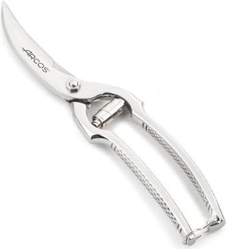 Arcos Ecopro Küchenschere für Huhn aus geschmiedetem Edelstahl 250mm, Schere zum Schneiden von Geflügel wie Huhn und Truthahn, Farbe Silber