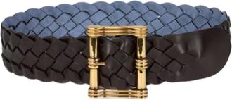 Etro Femme, Accessoires, Brun, Taille: 90 CM Ceinture R&eacute;versible Tress&eacute;e en Daim et Cuir