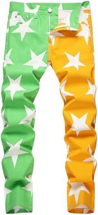 Generic Jean Homme Jean Homme Regular Jeans Homme Confortable Classique Confort Stretch Coupe Droite Ample - &Eacute;lasticit&eacute; 4 Directions pour Usage Prolong&eacute; sans 