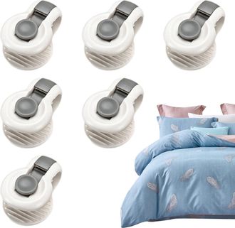 Generic Quilt-Clips - 6 Stück Bettdeckenbezug-Clips, Verschlüsse innen, sichere Verriegelungsclips für Bettdecke | Bettdecken-Befestigungsset, sichere Verrieg