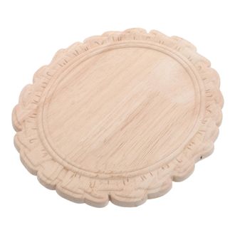 Angoily Holz Spiegelrahmen mit Geschnitztem Relief Vintage Wandrahmen im Europ&auml;ischen Stil Massives Holz Unbemalt Dekorativer Wandbilderrahmen f&uuml;r Zuhause und