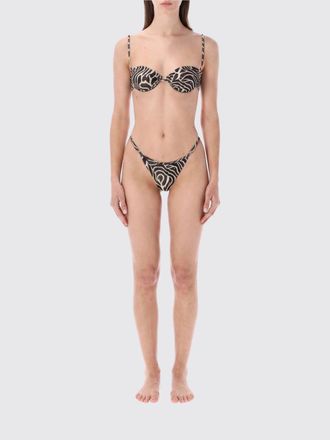 Matine&eacute; Bikini triangle &agrave; imprim&eacute; z&egrave;bre avec armatures et culotte br&eacute;silienne