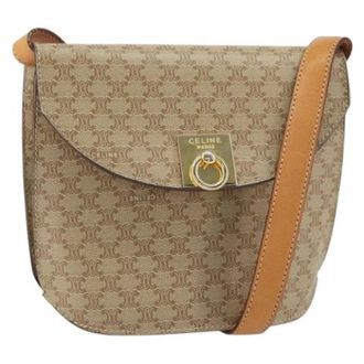 Celine Sac bandouli&egrave;re en toile Pre-owned - Femme - Pre-owned - Beige - Taille: ONE Size