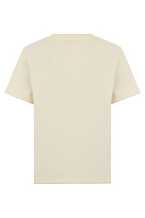 Moncler Womens Short-Sleeved T-Shirt Sand Cotton T-Shirts & Jerseys