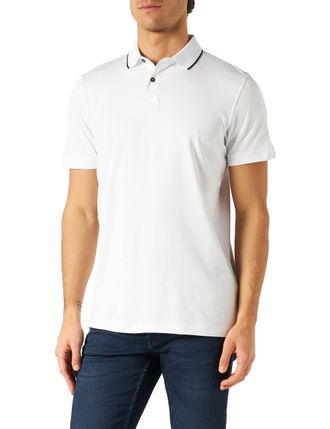 Selected Slhleroy Ss Polo Noos, Herren Poloshirt, Viertelknopfleiste, Coolmax-Technologie, Bio-Baumwolle & recyceltes Polyester, Freizeit oder Business, Bright