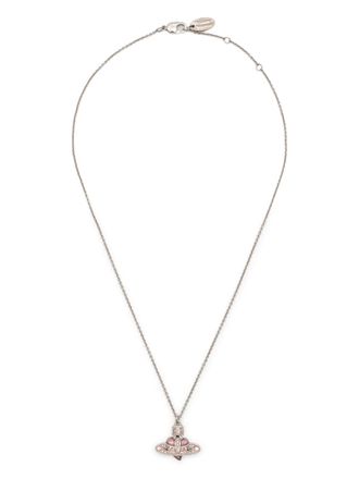 Vivienne Westwood collier &agrave; pendentif Orb serti de cristaux - Argent